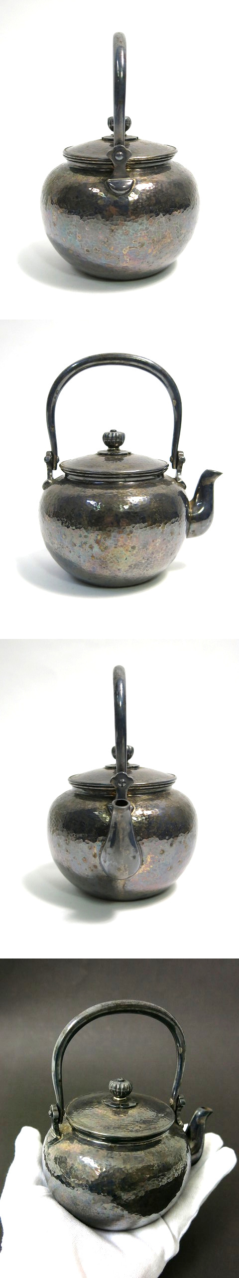 日本代購代標第一品牌【樂淘letao】－R338 旧家より 在銘 純銀製 急須 水注 銀瓶 重さ239g【説明欄に詳細写真有り】